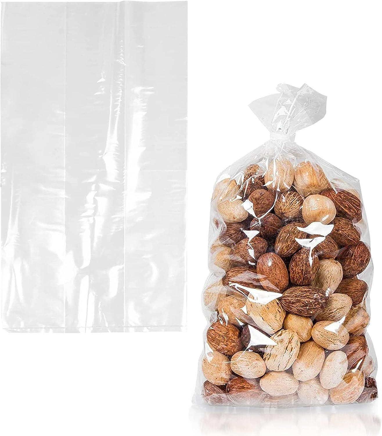 Pack of 100 Clear Gusseted Bags 4 x 2 x 10 Clear Polyethylene Bags ...