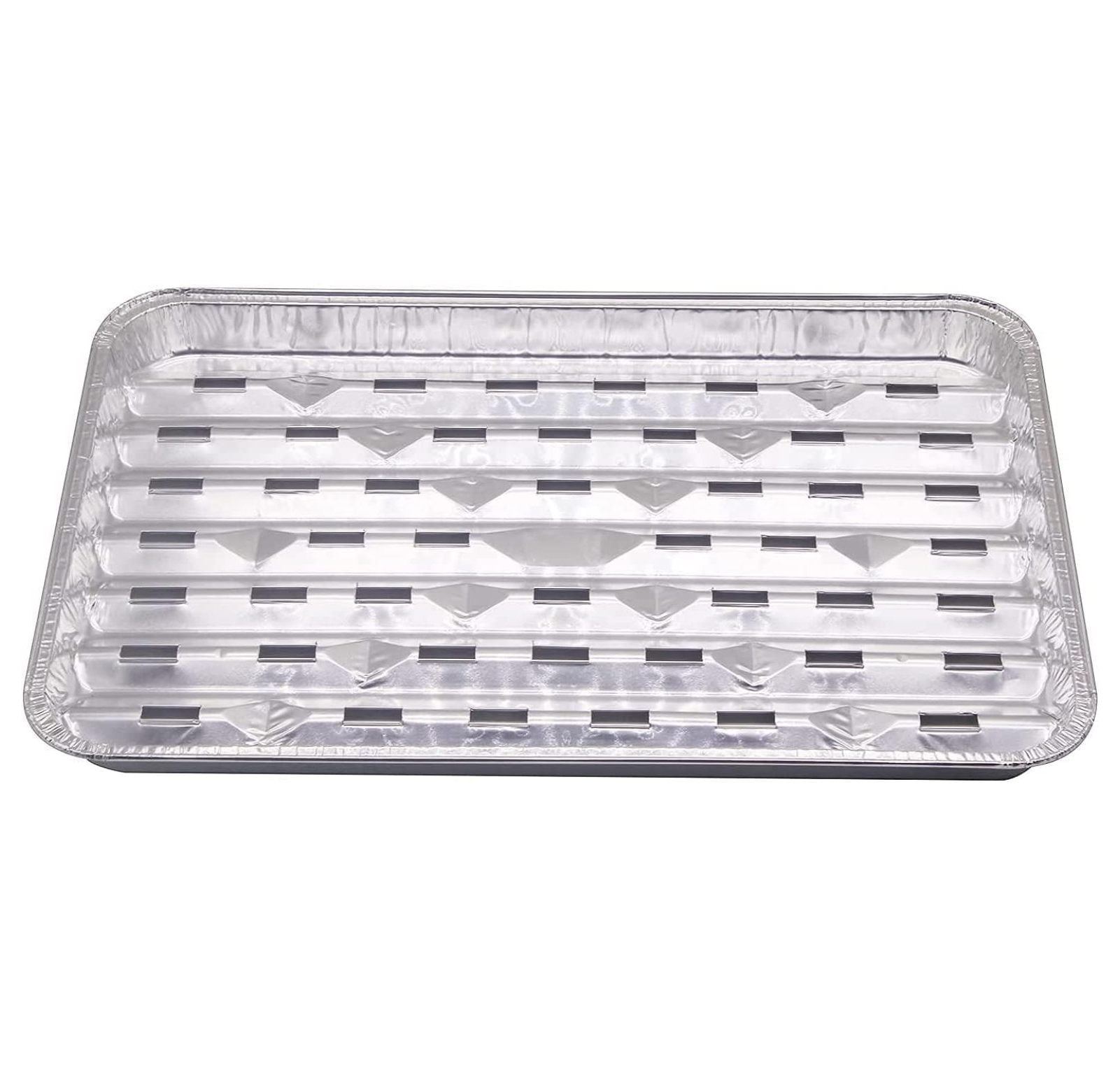 Pack of 100 Disposable Aluminum Broiler Pans -White Wholes– Good for ...