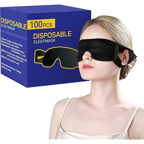 Pack of 100 Disposable Sleep Eye Mask for Men Women, Blindfold Eye Mask ...
