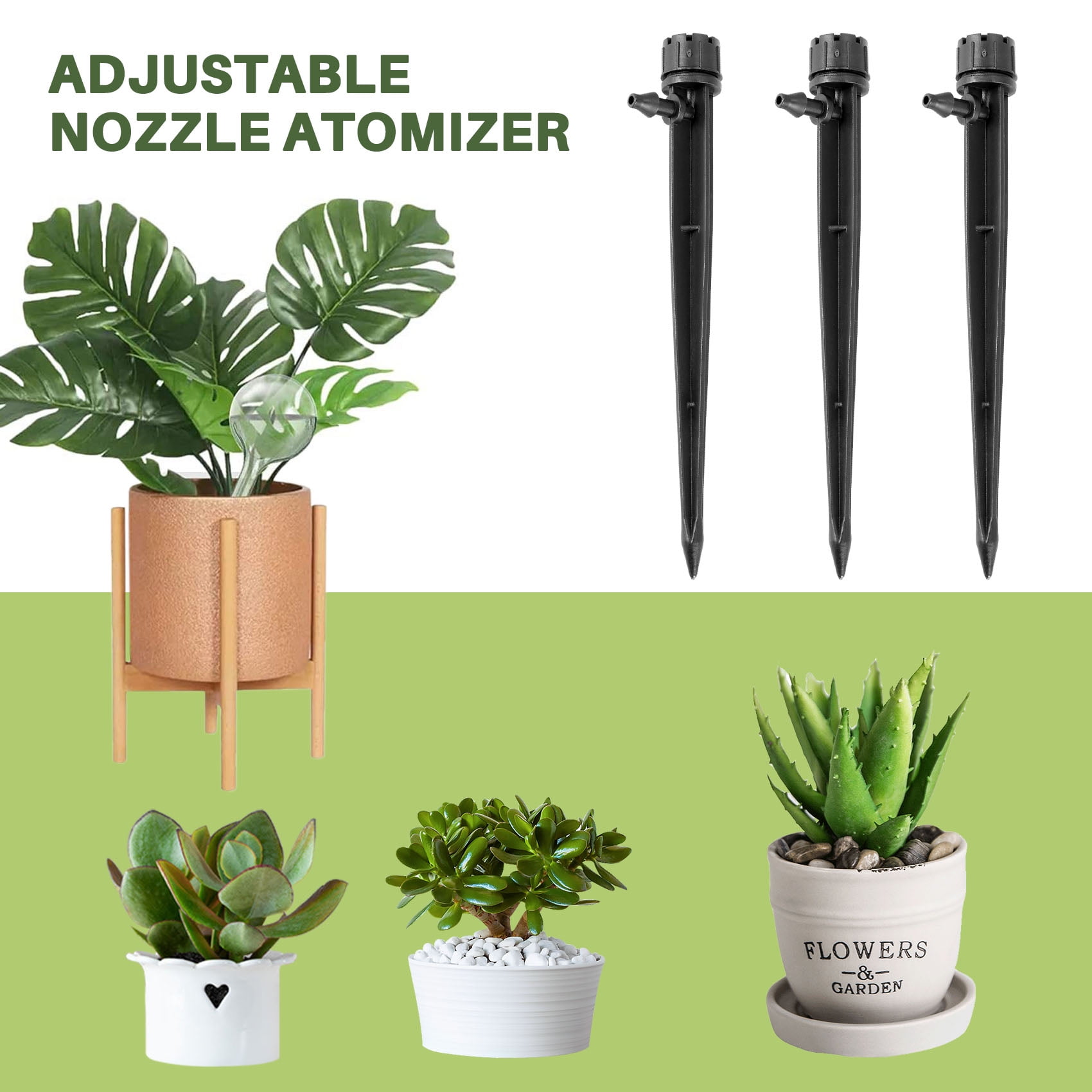 (Pack of 100) Drip Emitters Perfect for 4mm / 7mm Tube,Adjustable 360 ...