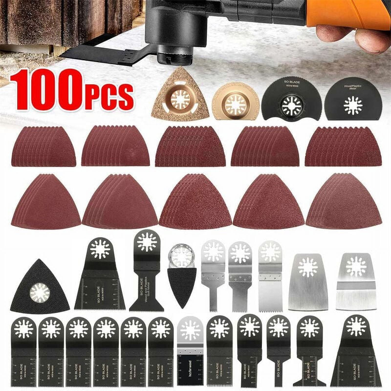 Pack of 100 Oscillating Blade Multifunctional Saw Accessories ...