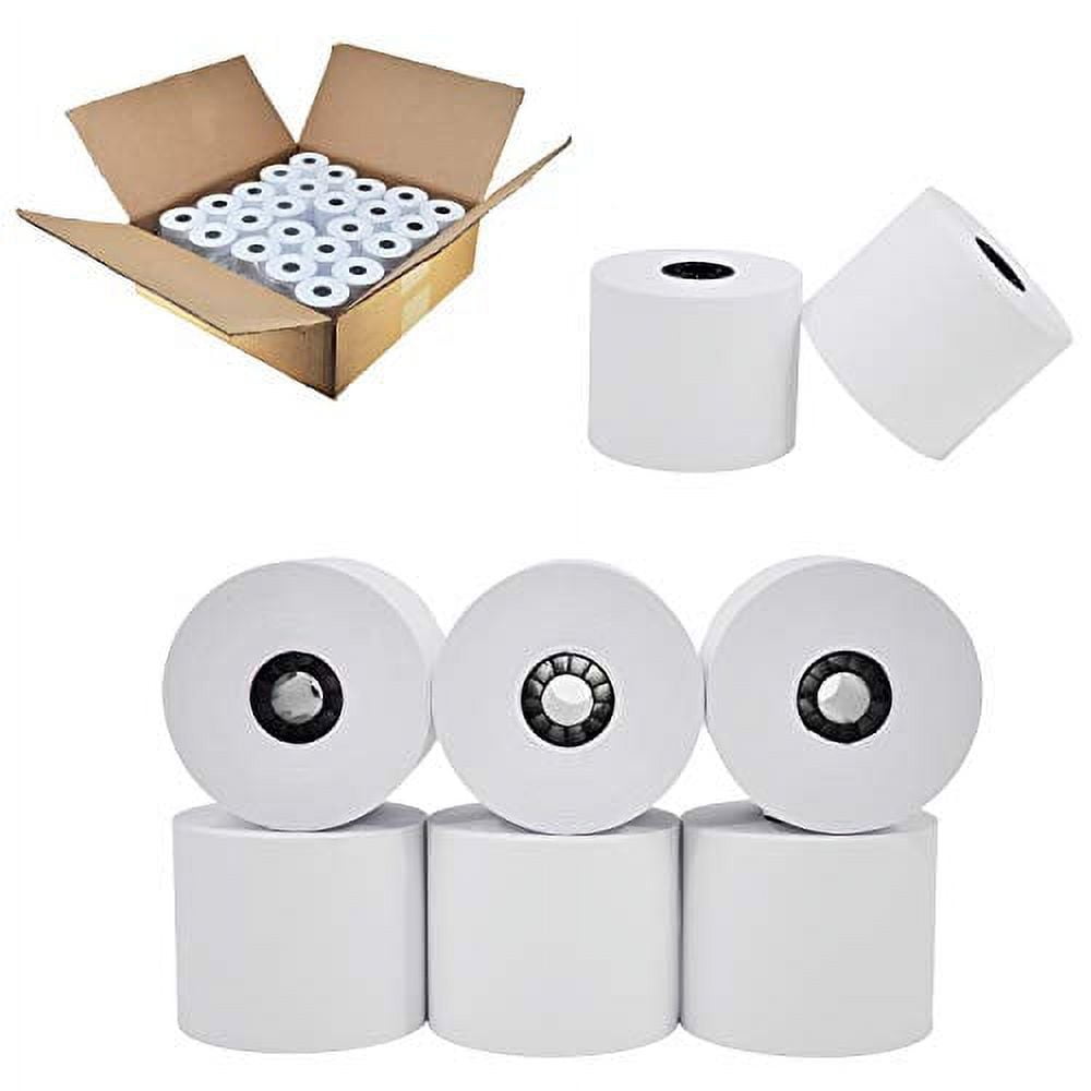 [Pack of 100 Rolls] Adding Machine Tape/Calculator Paper Rolls 2-1/4 x ...