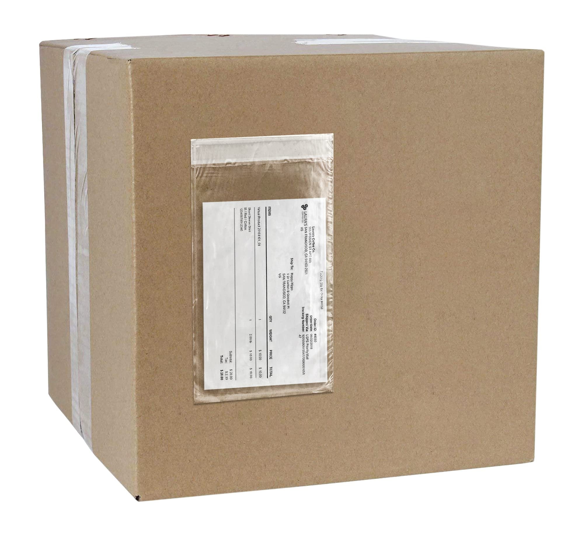 1000 Pack 5.5 x 10 Clear Packing List Envelopes, Self-Sealing Business ...