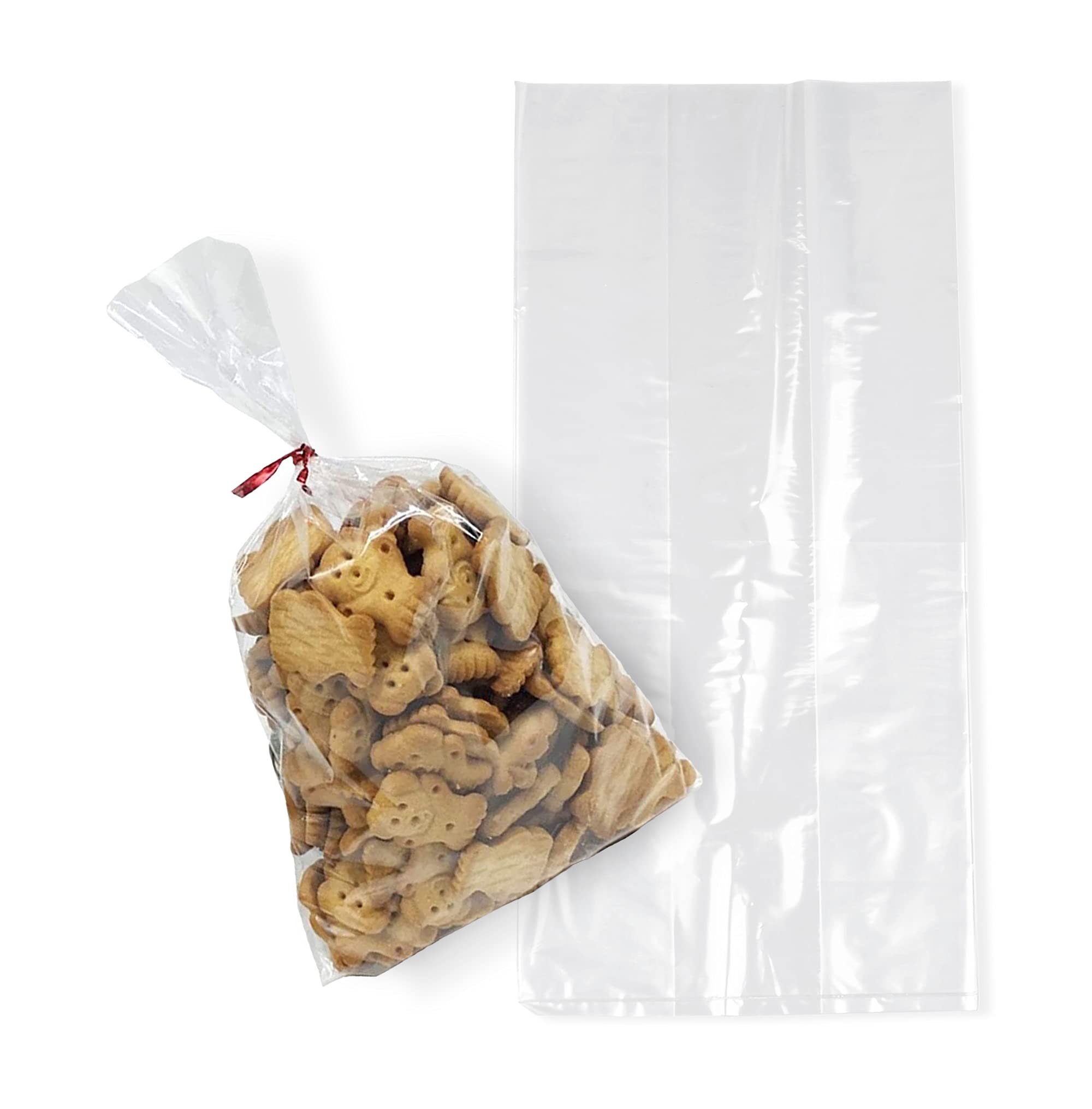 Clear Gusseted Poly Bags, 2 Mil Expandable Open End, 1000 Count, 6 x 3 ...