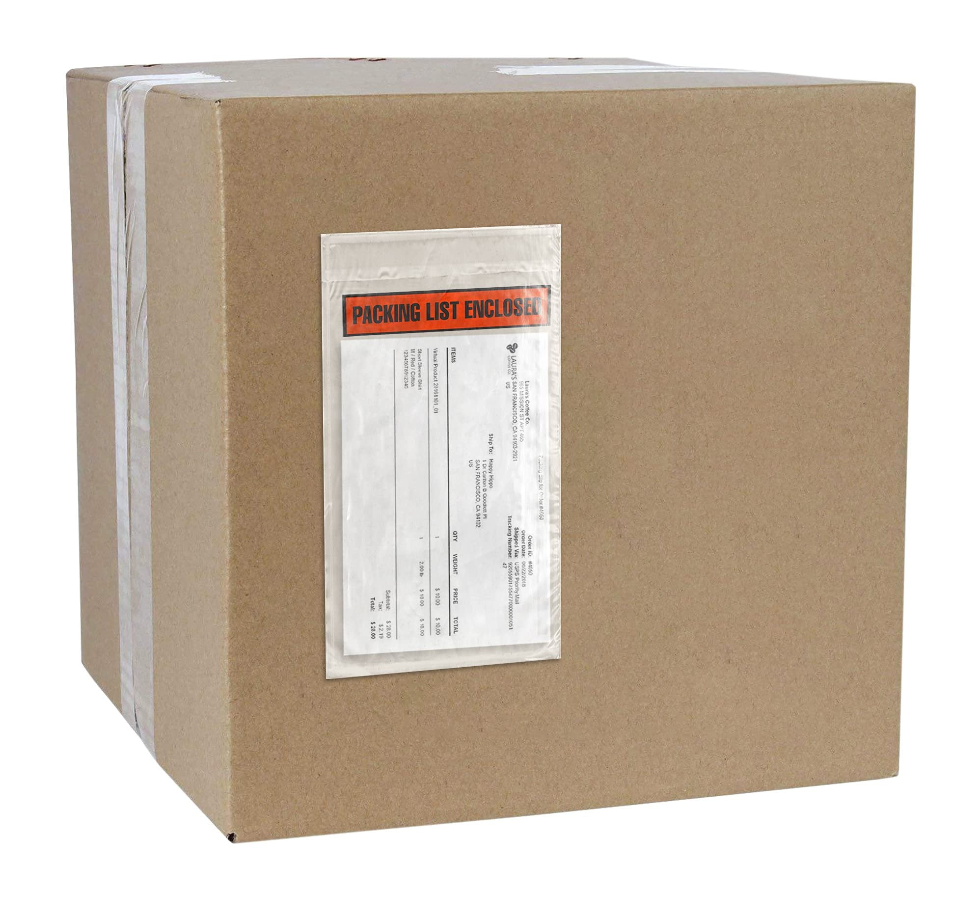 Pack of 1000 Packing List Enclosed Envelopes 5.5 x 10. Side Loading ...