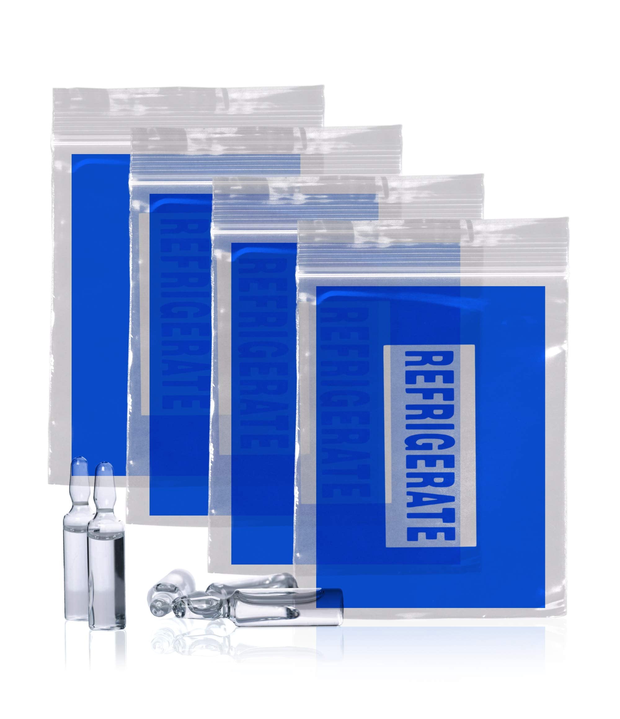 Clear Refrigerate Bags, 2 Mil Blue Zipper Printed, 1000 Count, 12 x 15 ...