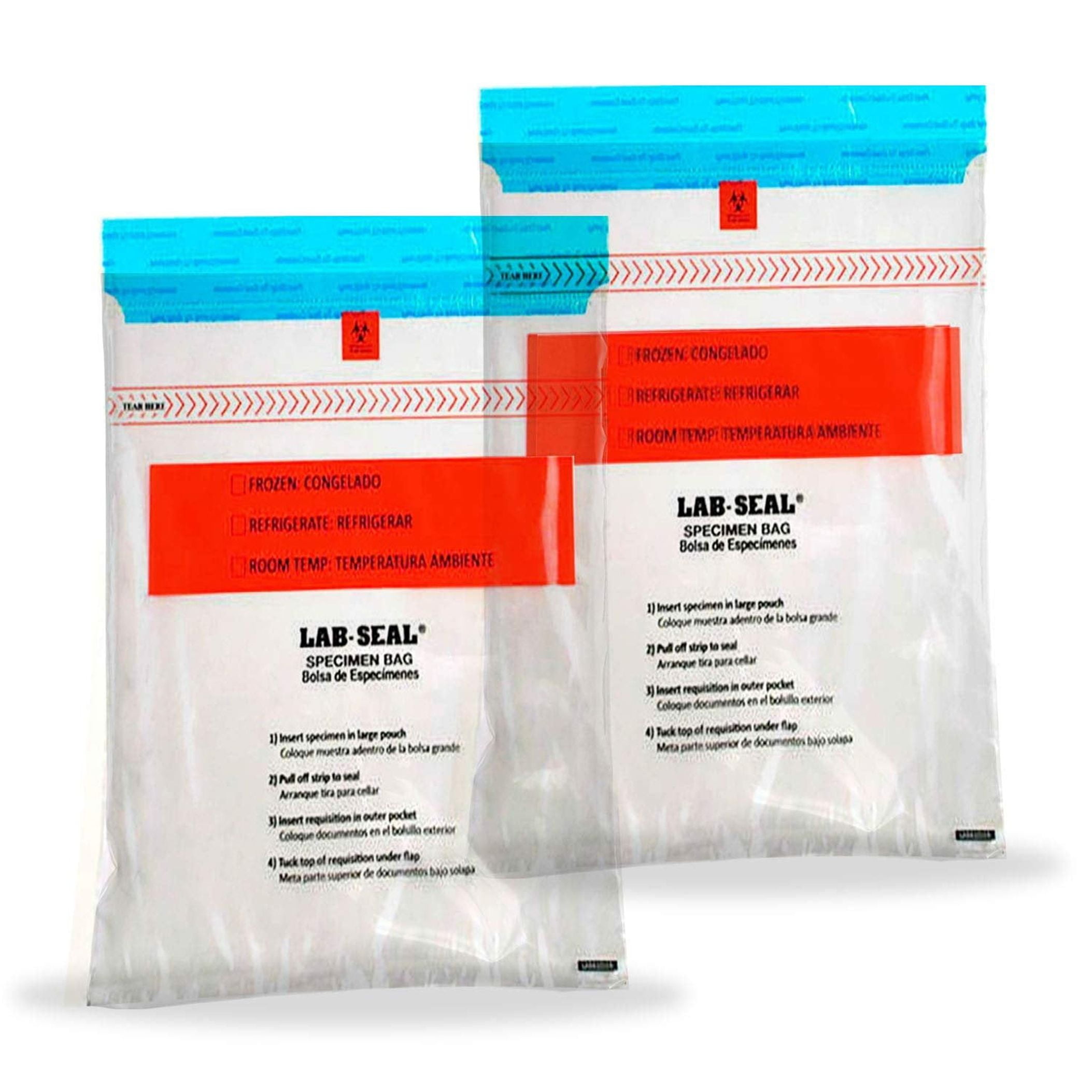Clear Specimen Transfer Bags, 1.8 Mil Tamper-Evident Adhesive, 1000 ...