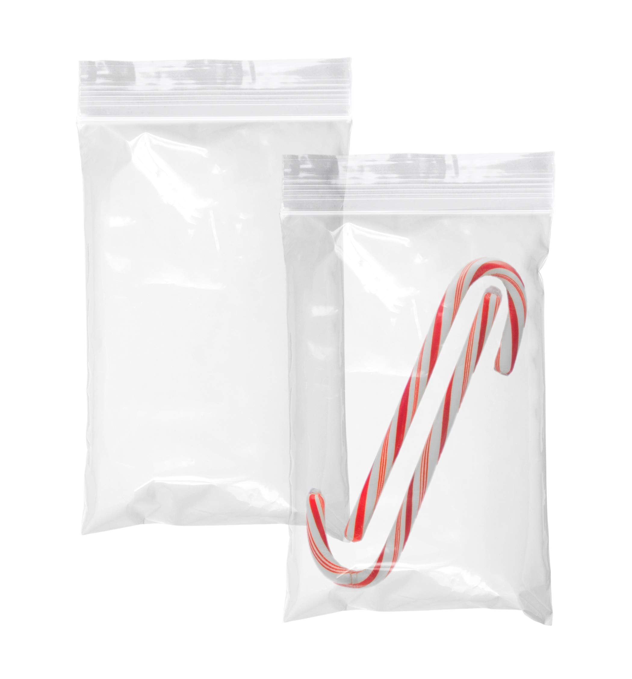 Pack of 1000 Zipper Bags, Clear 5 x 8. Heavy Duty Seal Top Polyethylene ...