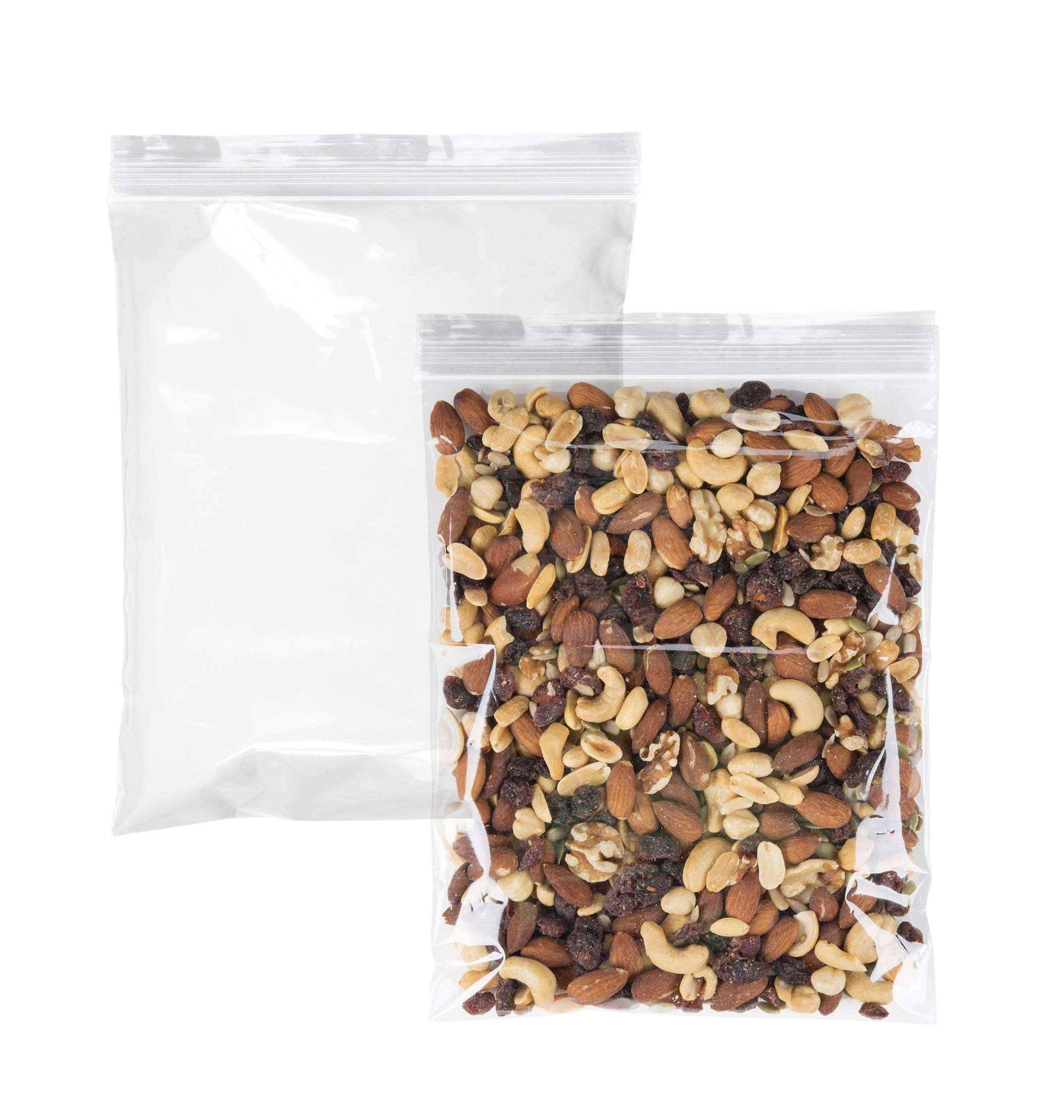 Pack of 1000 Zipper Bags, Clear 8 x 10. Heavy Duty Seal Top ...