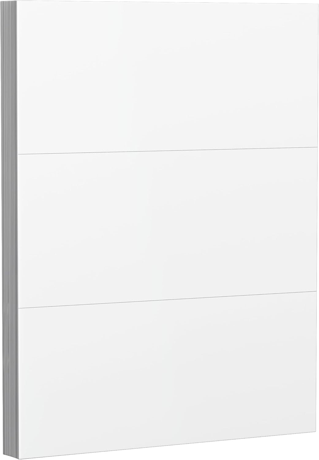 Pack Of 110lb White Cardstock Thick Perforated Paper, 8.5x11 With 3 Per ...