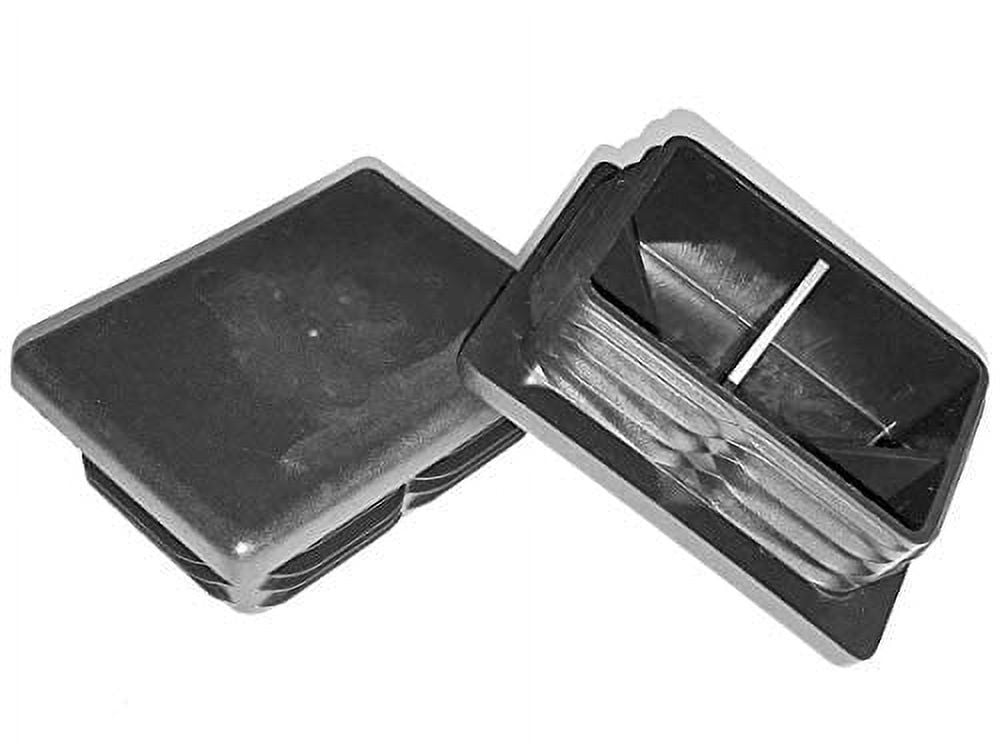 (Pack of 12) 4" x 3" Rectangular Cap Plugs (6-8 Ga Steel (Fits 3.6"-3. ...