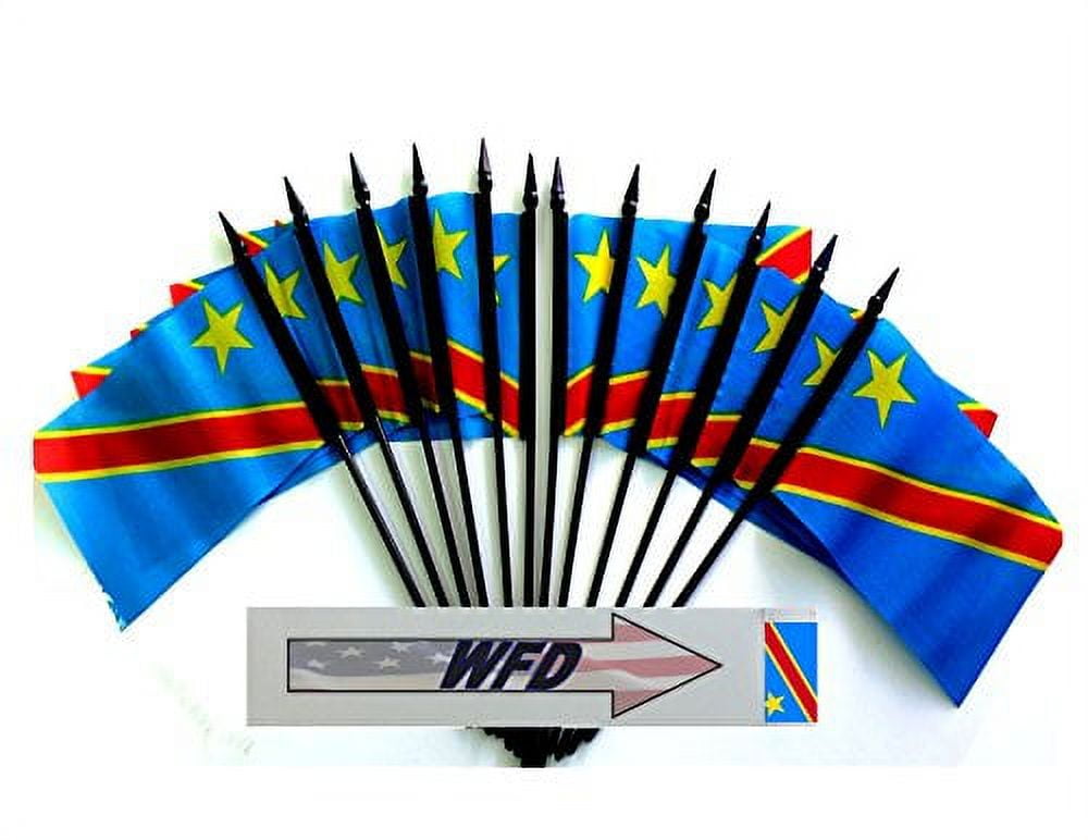 Pack of 12 4"x6" Democratic Republic of Congo Polyester Miniature ...