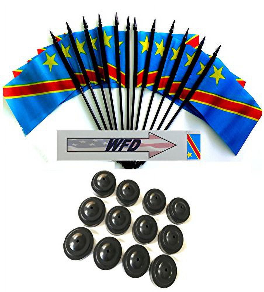 Pack of 12 4"x6" Democratic Republic of The Congo Polyester Mini Office ...