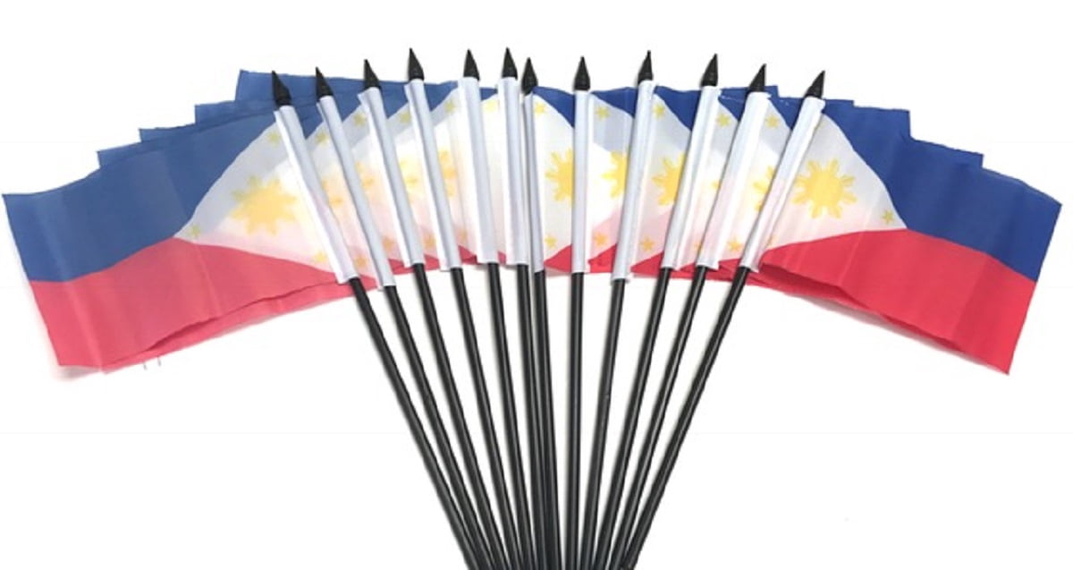Pack of 12 4"x6" Philippines International Polyester Miniature Office ...