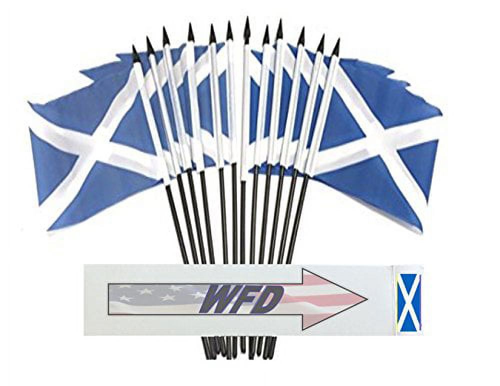 Pack of 12 4"x6" Scotland Cross Polyester Miniature Office Desk ...