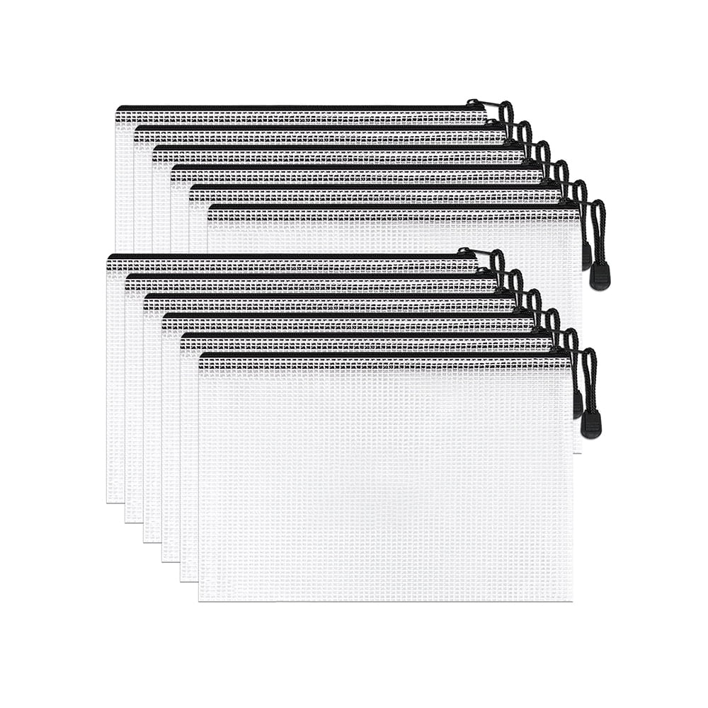Pack of 12 A3 Document Wallets, Waterproof Document Bag, Zip, A3 ...
