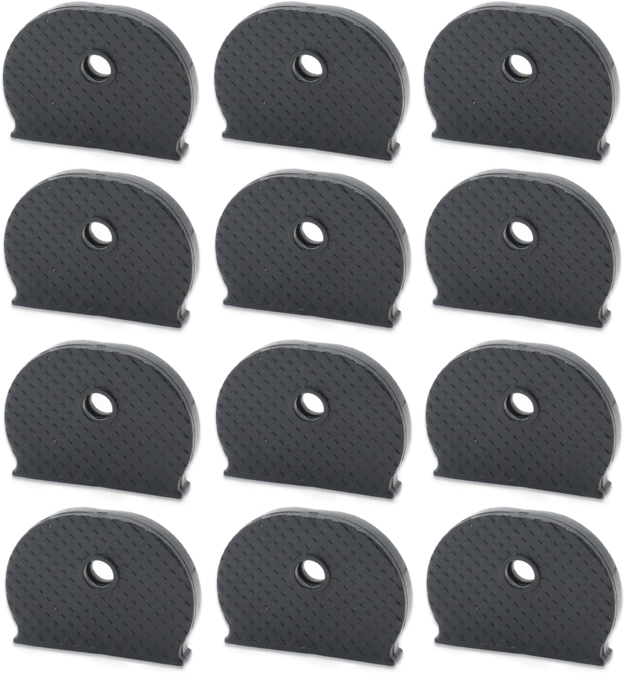 Pack of 12 Black Rubber Key Cap Cover Tags, Key Head Protectors, Keys ...