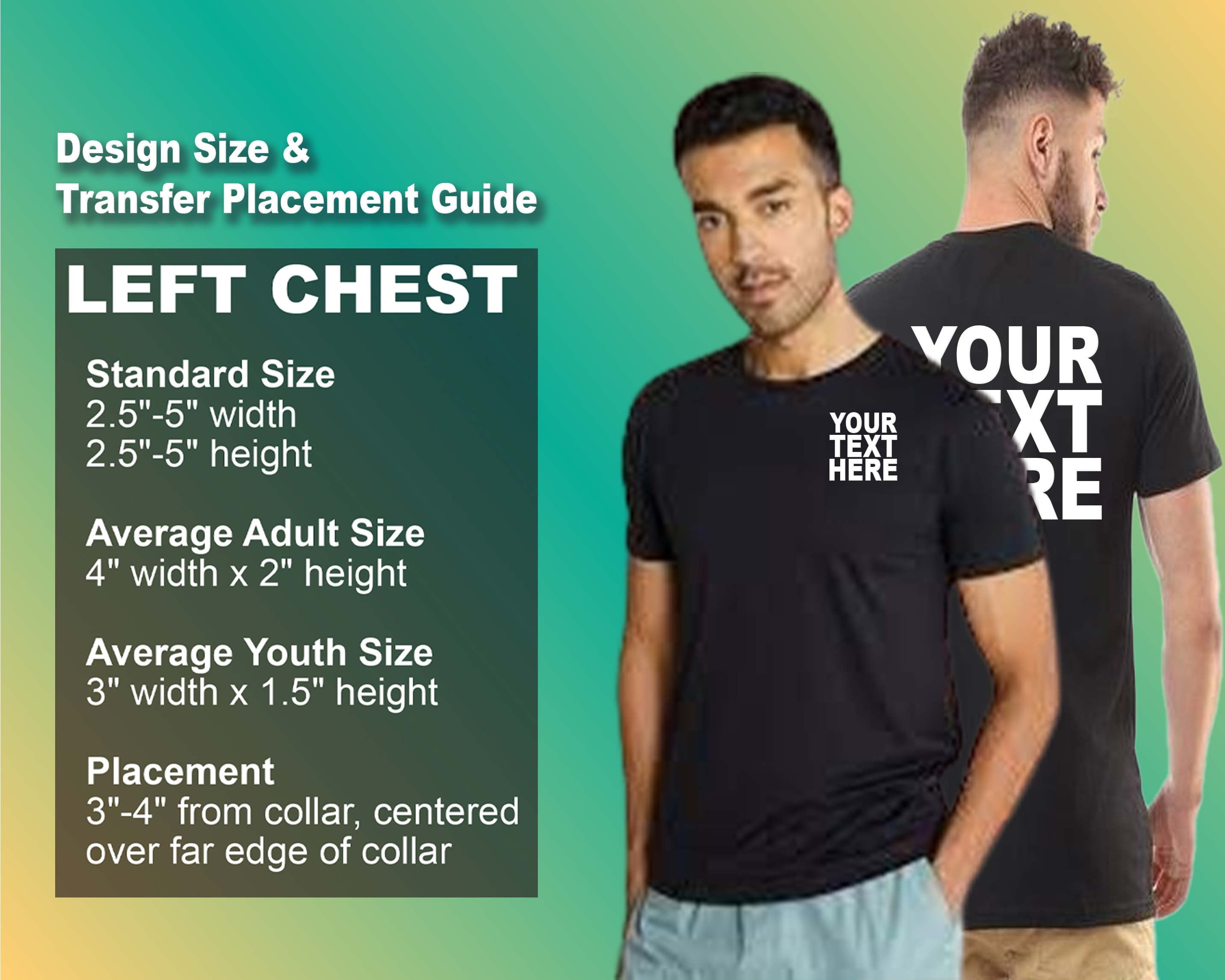 Pack: 12 Fast DIY Custom T-Shirts – Print Your Unique Design on Front ...