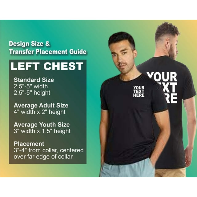 Pack: 12 Fast DIY Custom T-Shirts – Print Your Unique Design on Front ...