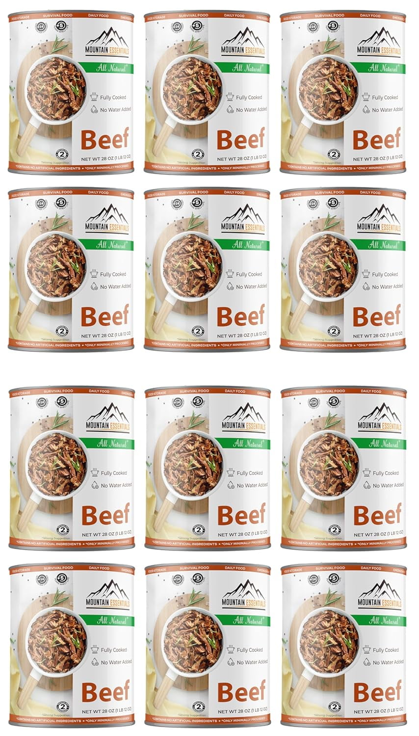 Canned Beef for Breakroom - Pack of 12, 28 Oz, Gluten Free - Walmart ...