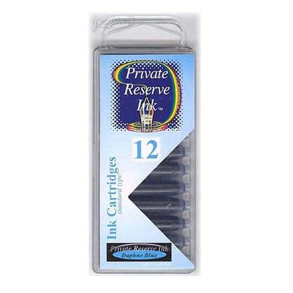 Pack/12 Private Reserve Fountain Pen Ink Cartridges, Daphne Blue ...