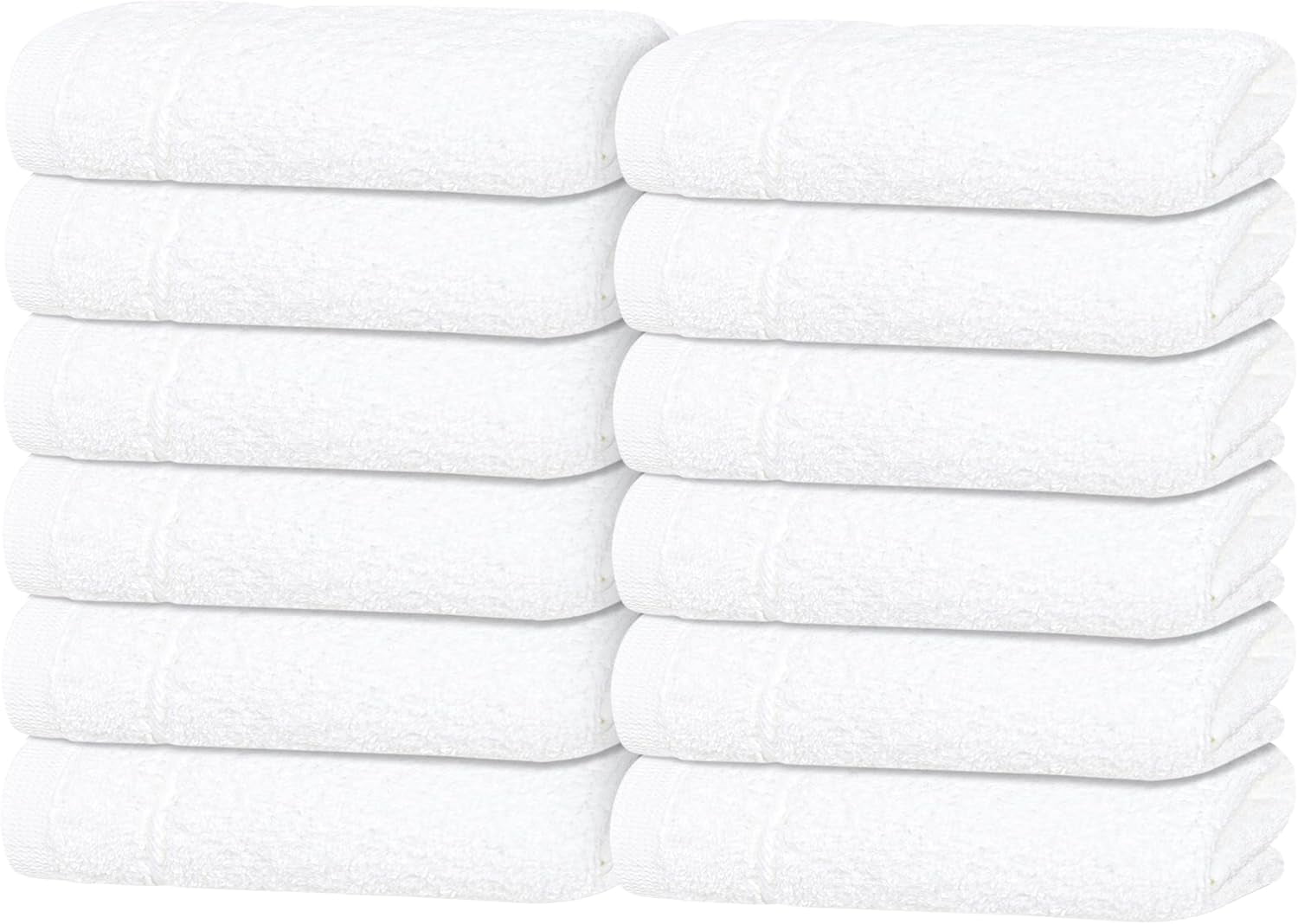 Pack of 12 Washcloths, 12 x 12 Inches, Lighter Weight, Quick to Dry ...