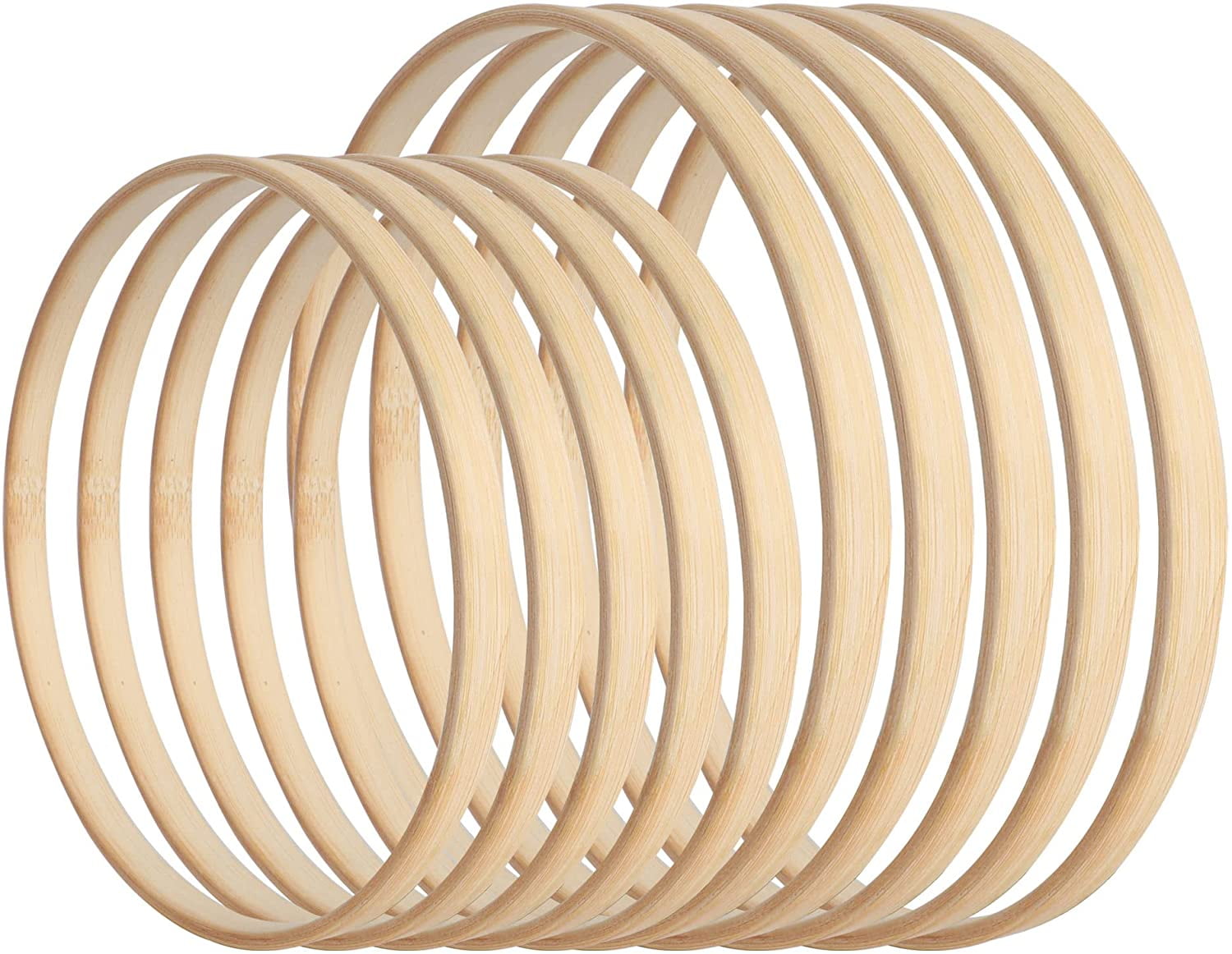 Pack of 14 7 Sizes Wooden Rings for Crafts - 2 x 10 15 18 20 23 26 ...
