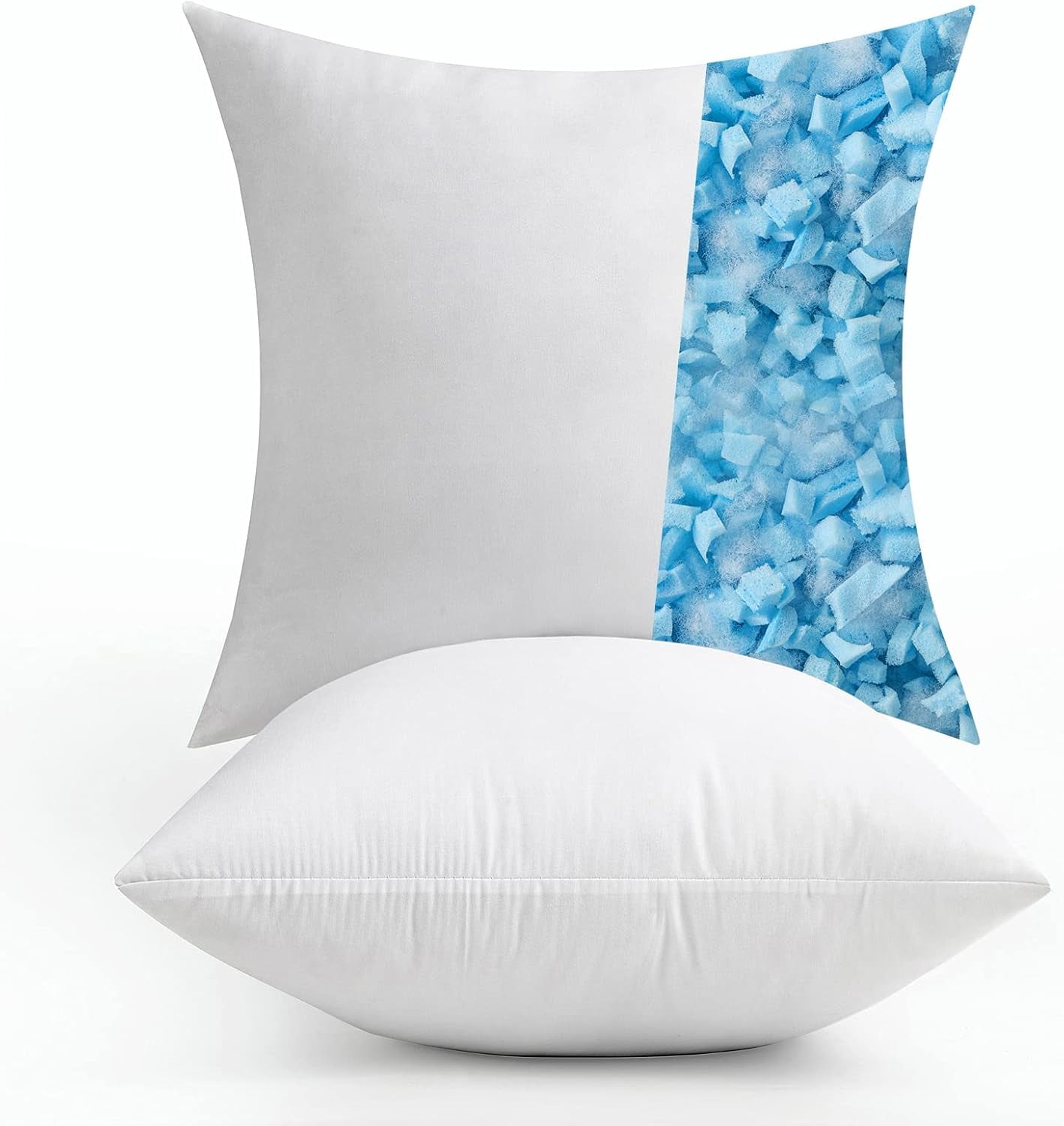 Pack of 2 24x24 Pillow Inserts-Decorative Shredded Memory Foam Cooling ...