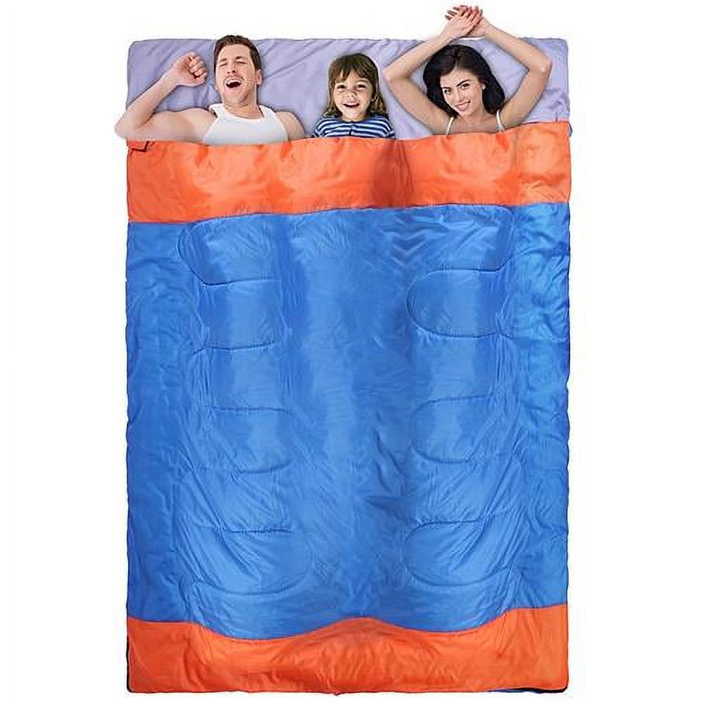 [Pack of 2] 3 People Sleeping Bag for Adult Kids Lightweight Water ...