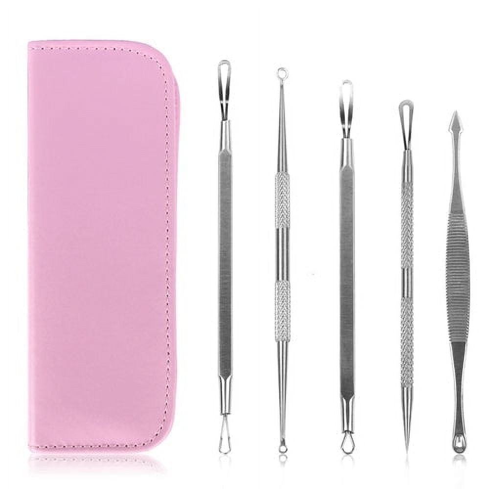[Pack of 2] 5 Pcs Blackhead Remover Kit Pimple Comedone Extractor Tool ...