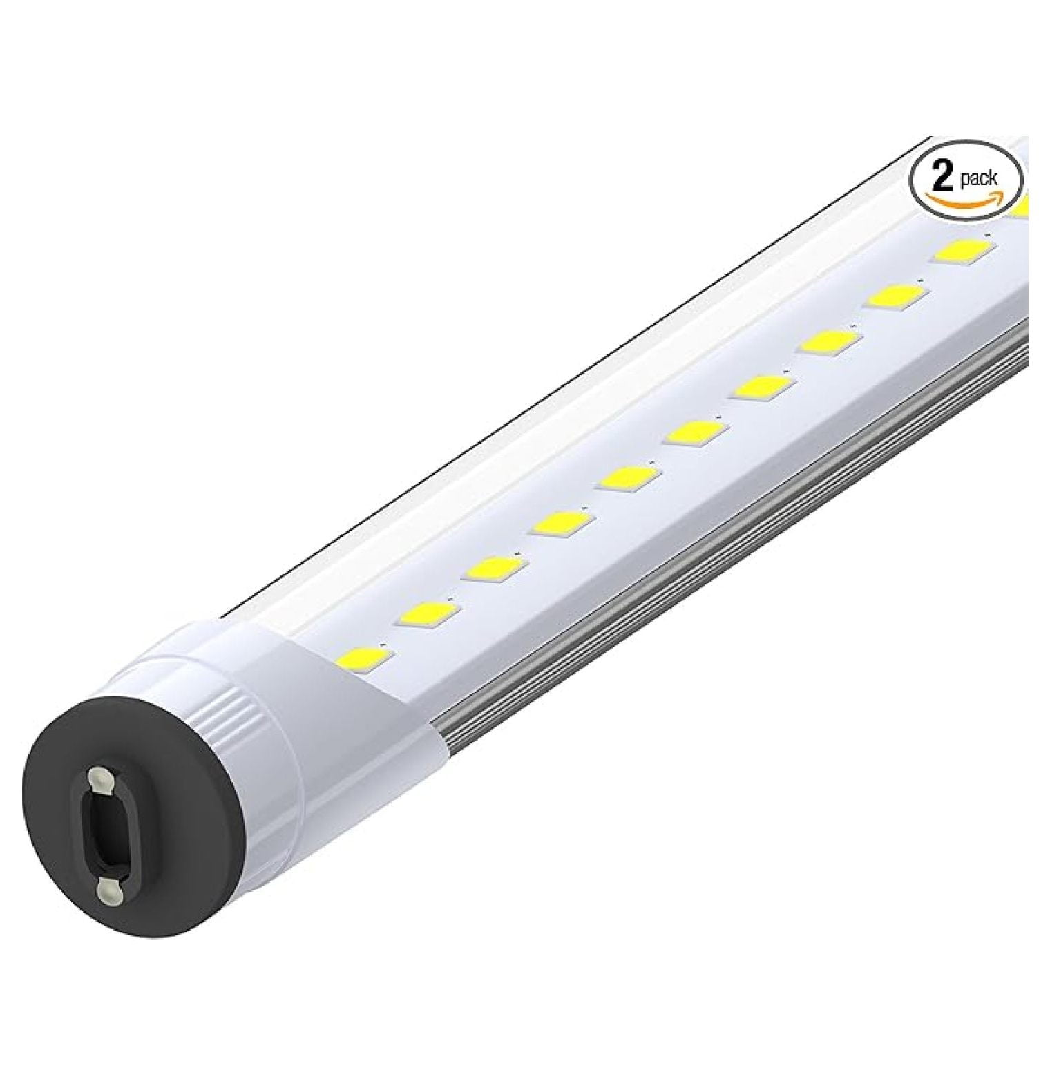 (Pack of 2 6 ft R17D T12/HO Type A Plug & Play LED Tube (Single-Sided ...