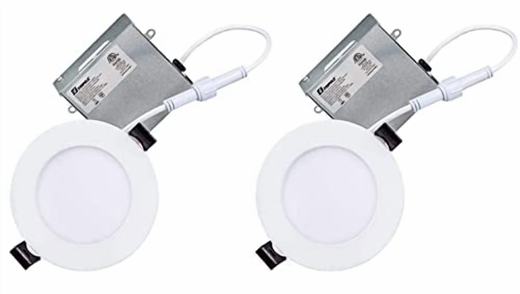 (Pack of 2) 70885, 4 Inch CCT Selectable, LED Slim Fit White Recessed ...