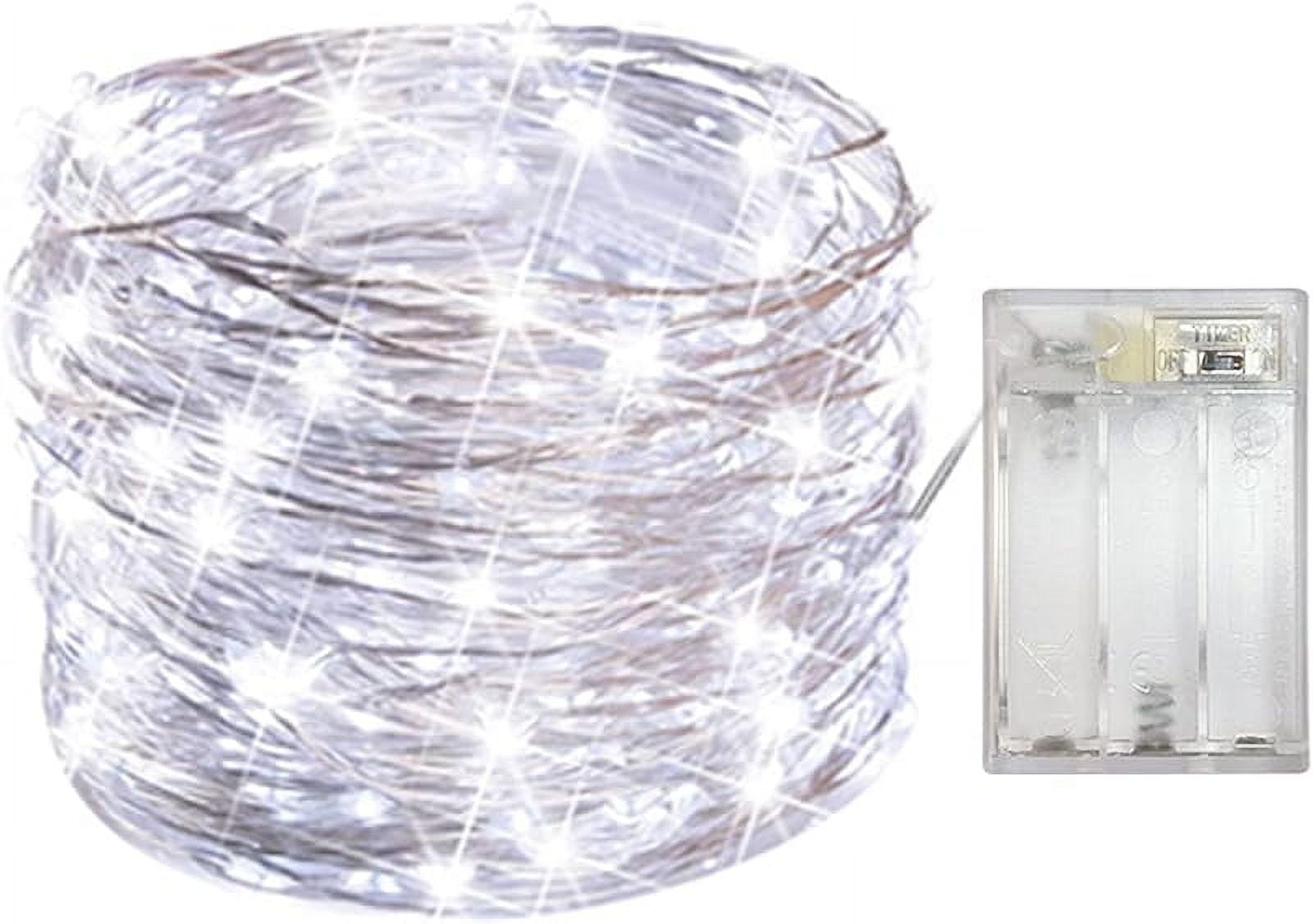 Pack 2 Battery Operated Mini Lights,Indoor Led Fairy Light with Timer ...