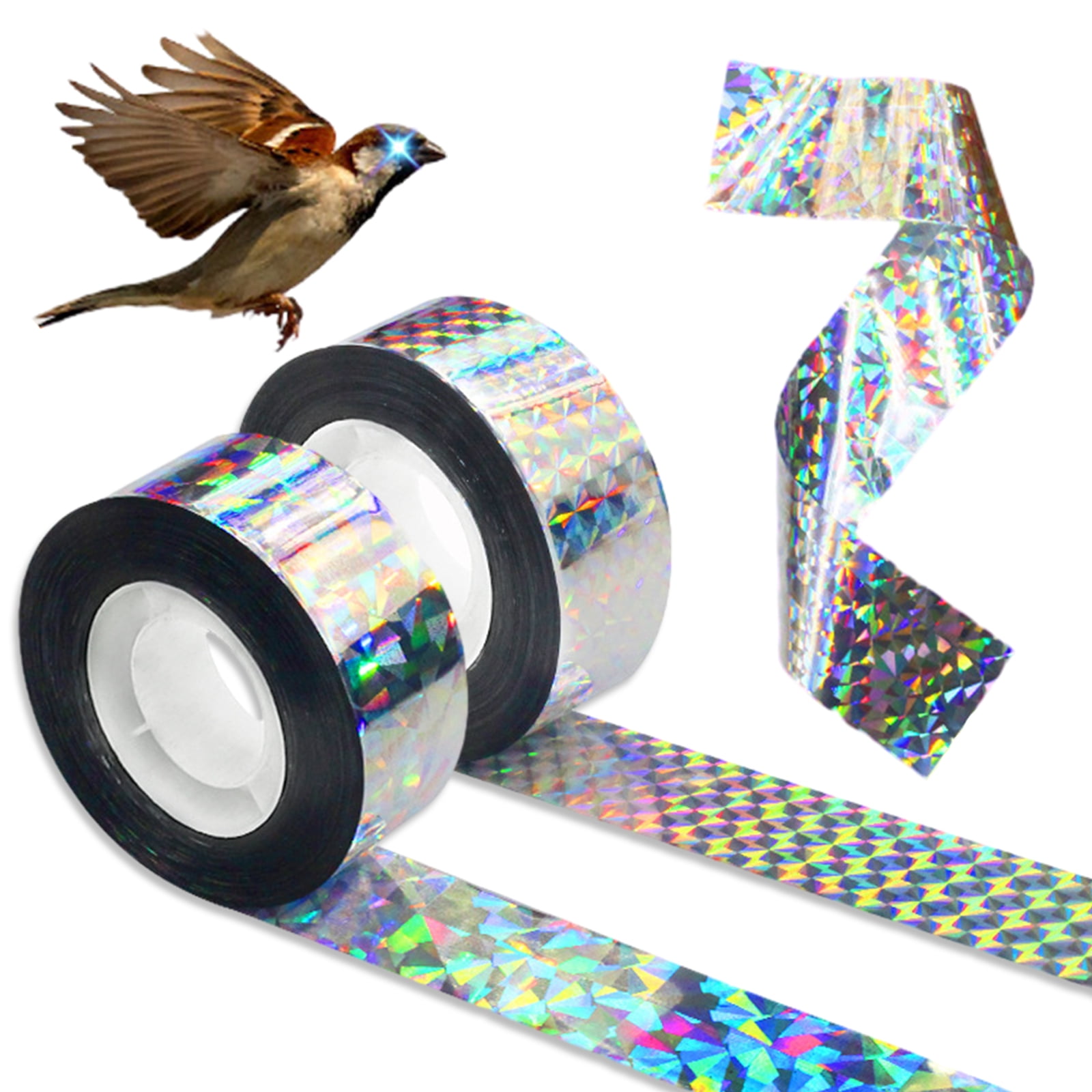 Pack Of 2 Bird Repellent Bird Tape, Reflective Tape, Bird Deterrent ...
