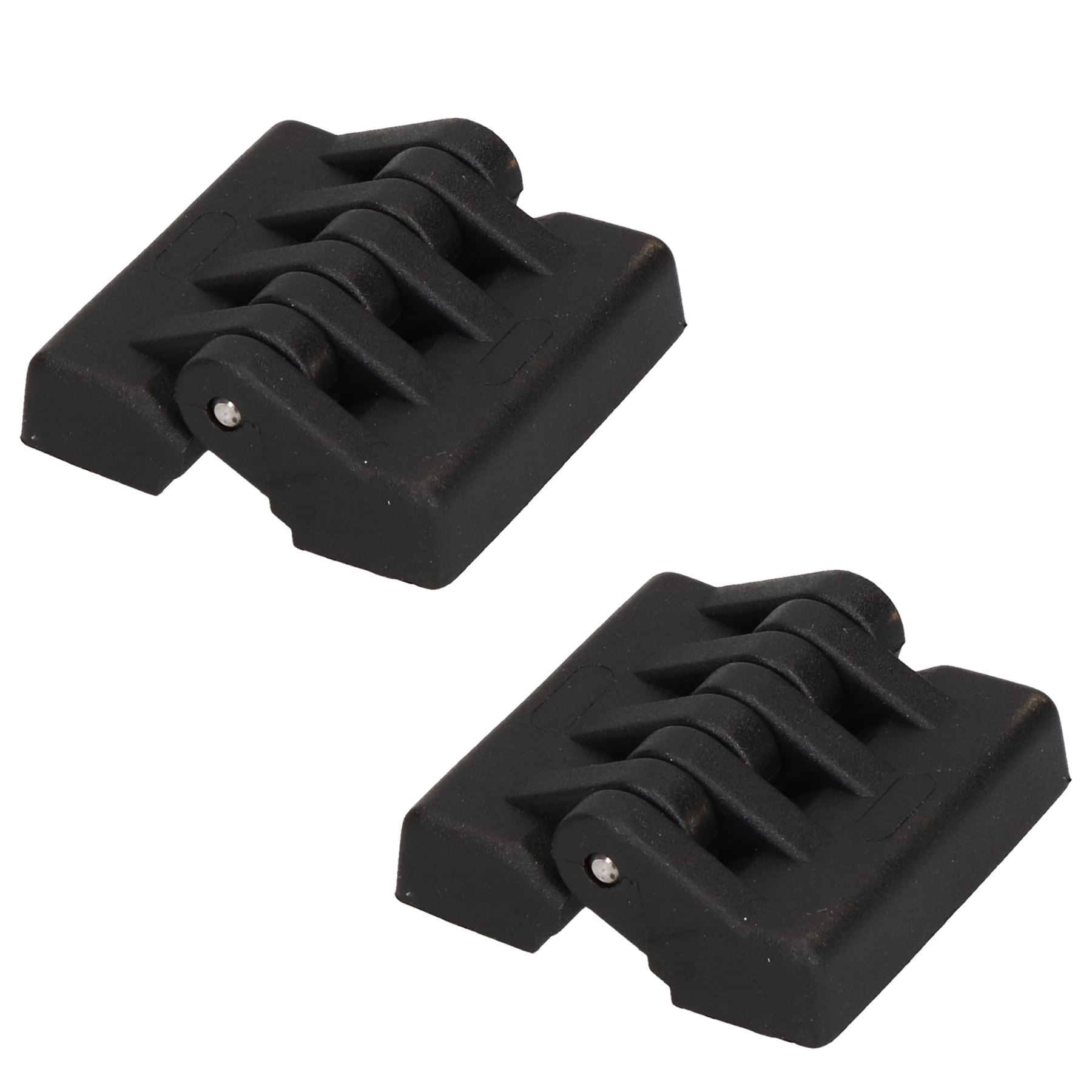 Pack 2 Black Polyamide Hinge Reinforced Plastic 48x49mm Italian ...