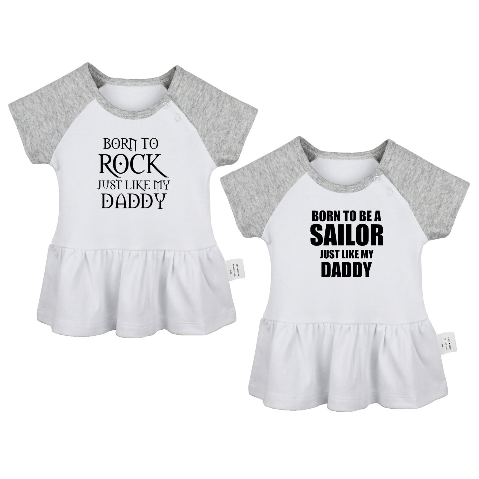 Pack of 2, Born To Rock Just Like My Daddy & Born To Be A Sailor Just ...