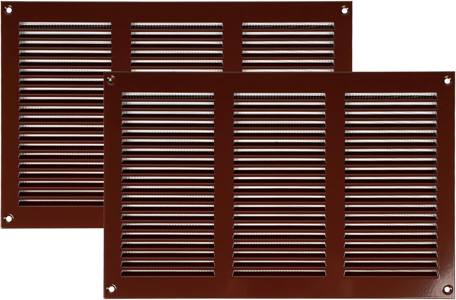 Pack of 2 - Brown - Air Vent Duct Cover Metal Return Grill with Built ...