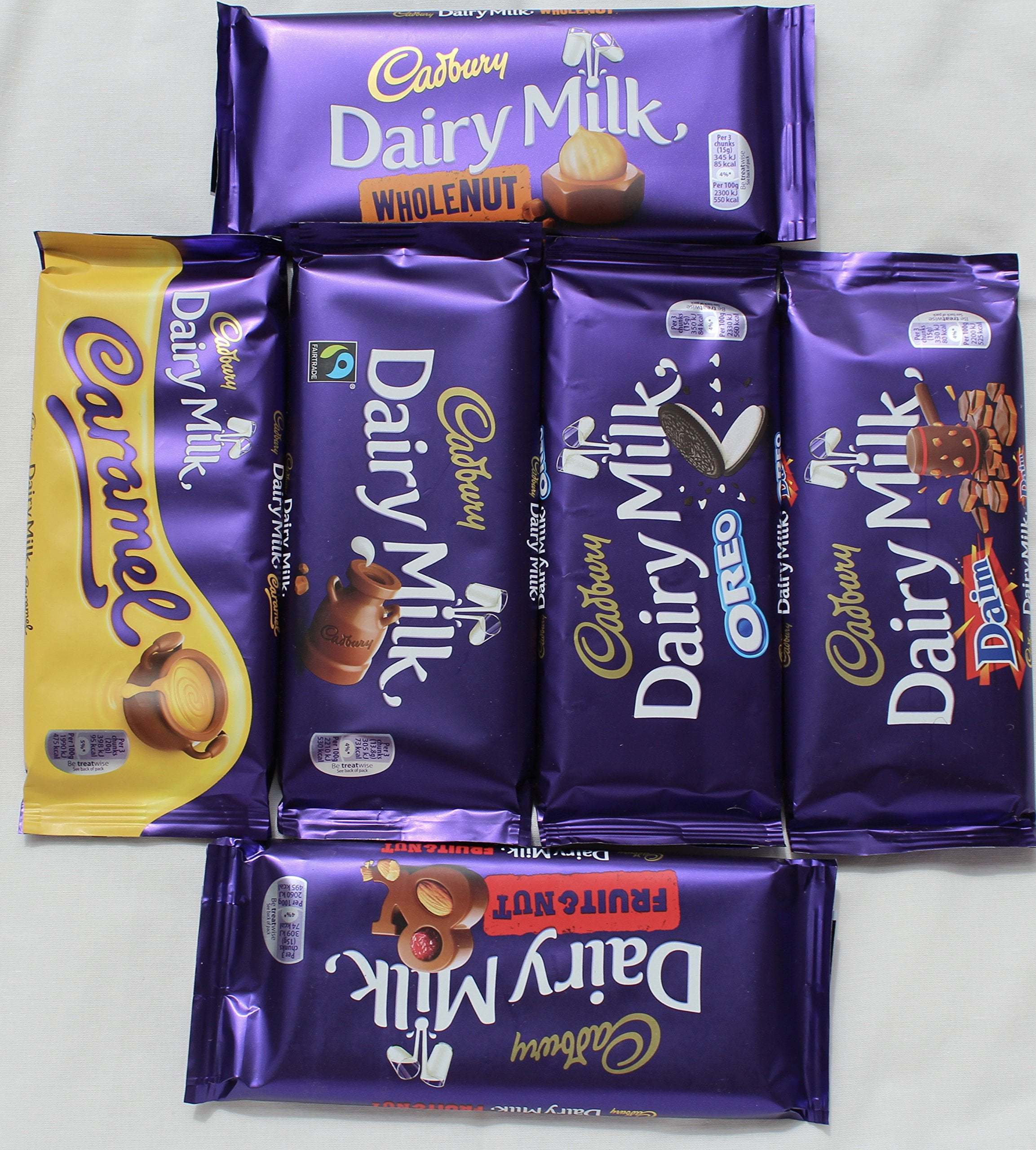 Pack of 2 - Cadbury Dairy Milk Most Popular Chocolate Bars From England ...