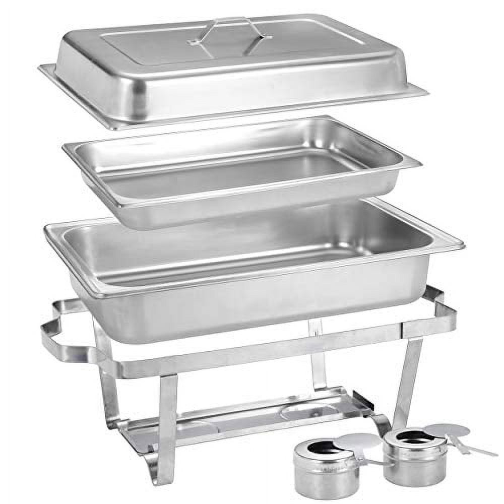 Pack of 2 Chafing Dish Buffet Server Warming Tray Chafer Full Size ...