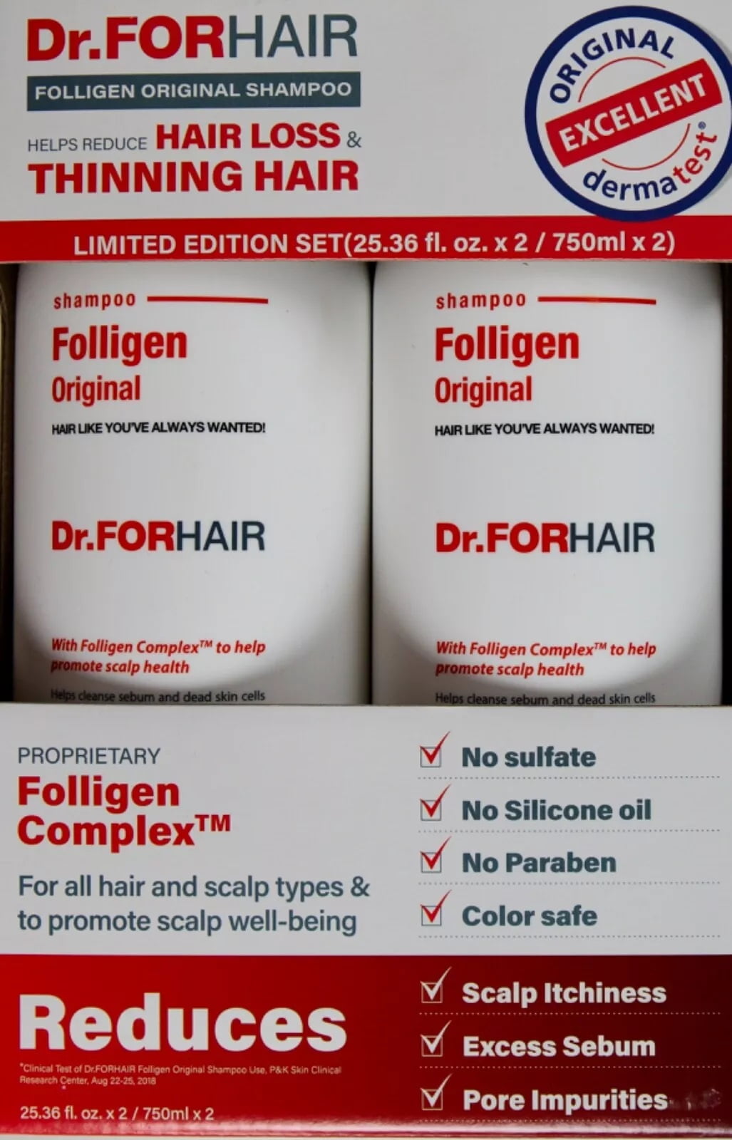 Dr. FORHAIR Folligen Anti-Hair Loss Shampoo, Fortifying Growth, Scalp ...