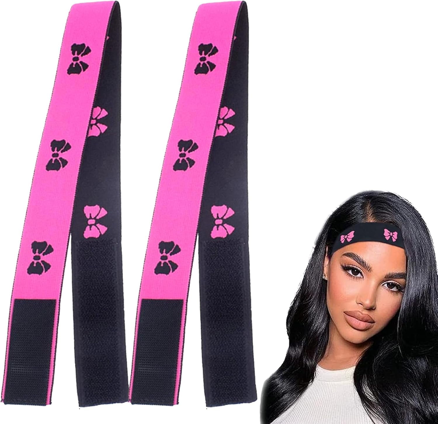 Pack Of 2 Elastic Wig Bands,Wig Bands For Melting Lace Women,Elastic ...