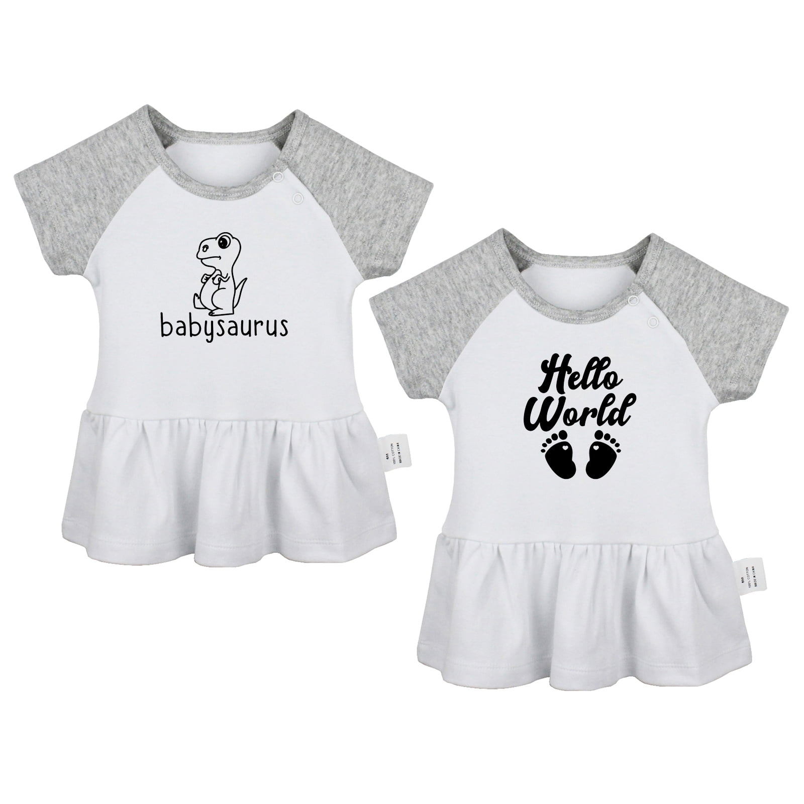 Pack of 2, Hello World Pregnancy Announcement & Babysaurus Novelty ...