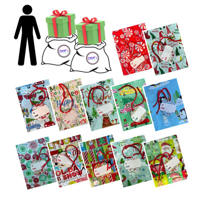 Pack of 2 - Jumbo Christmas Giant Gift Bags 36 x 44 in | Includes ...