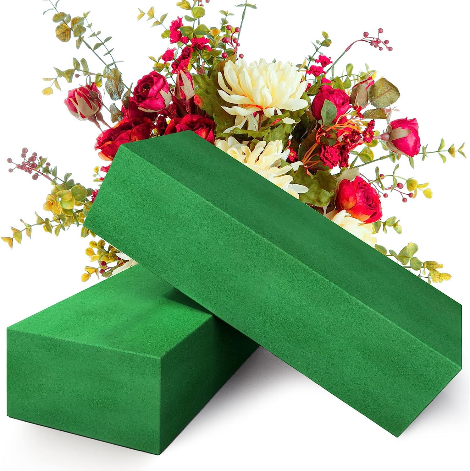 Pack of 2 Large Size Floral Foam Blocks for Fresh and Artificial ...