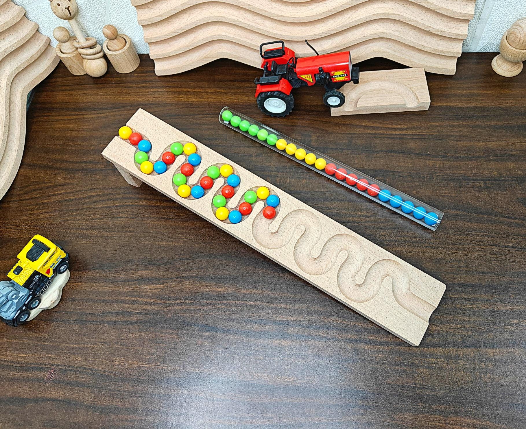 Pack of 2 Marble run Track Haba wood quality track toy for kids, wooden ...