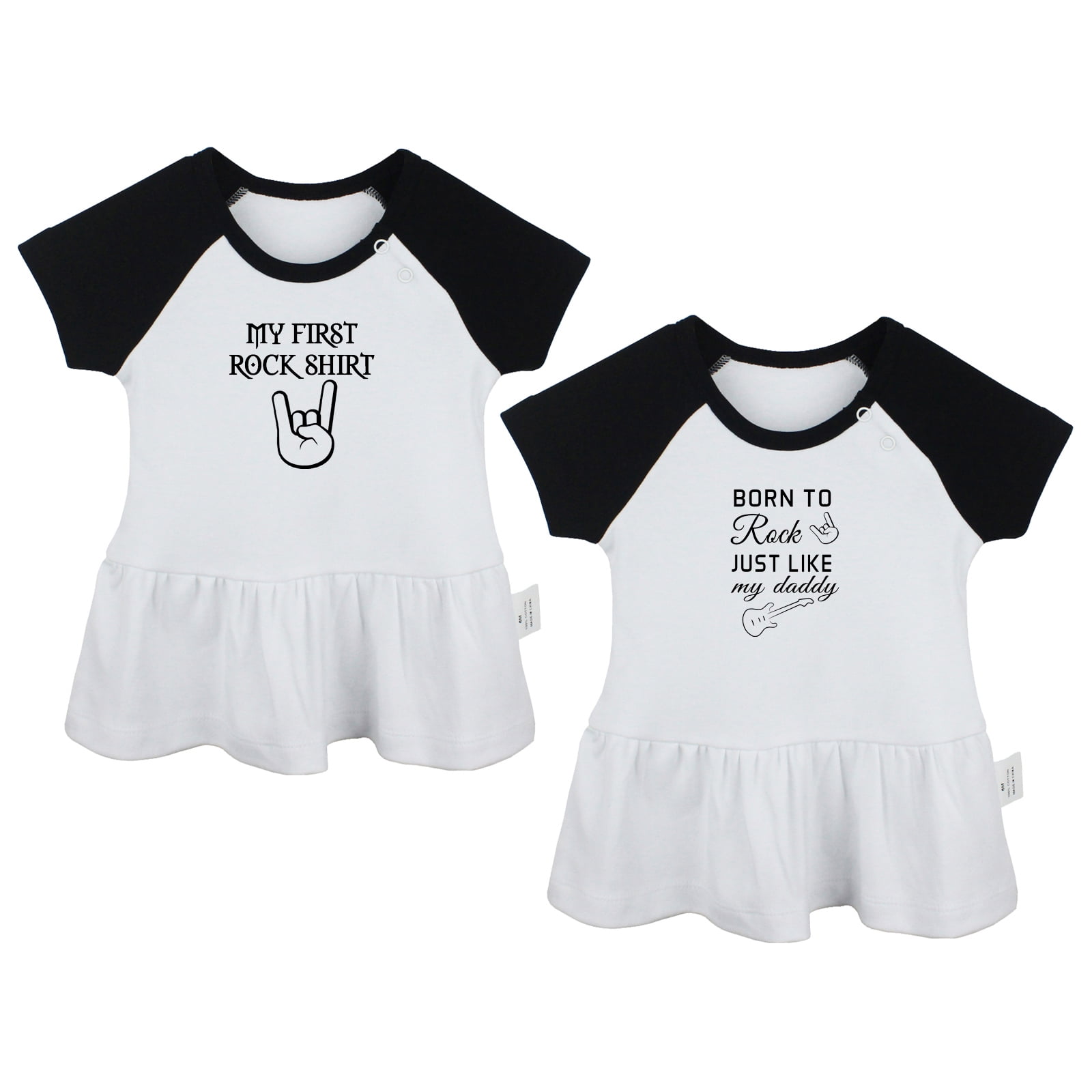 Pack of 2, My First Rock Shirt & Born to Rock just like my daddy Funny ...