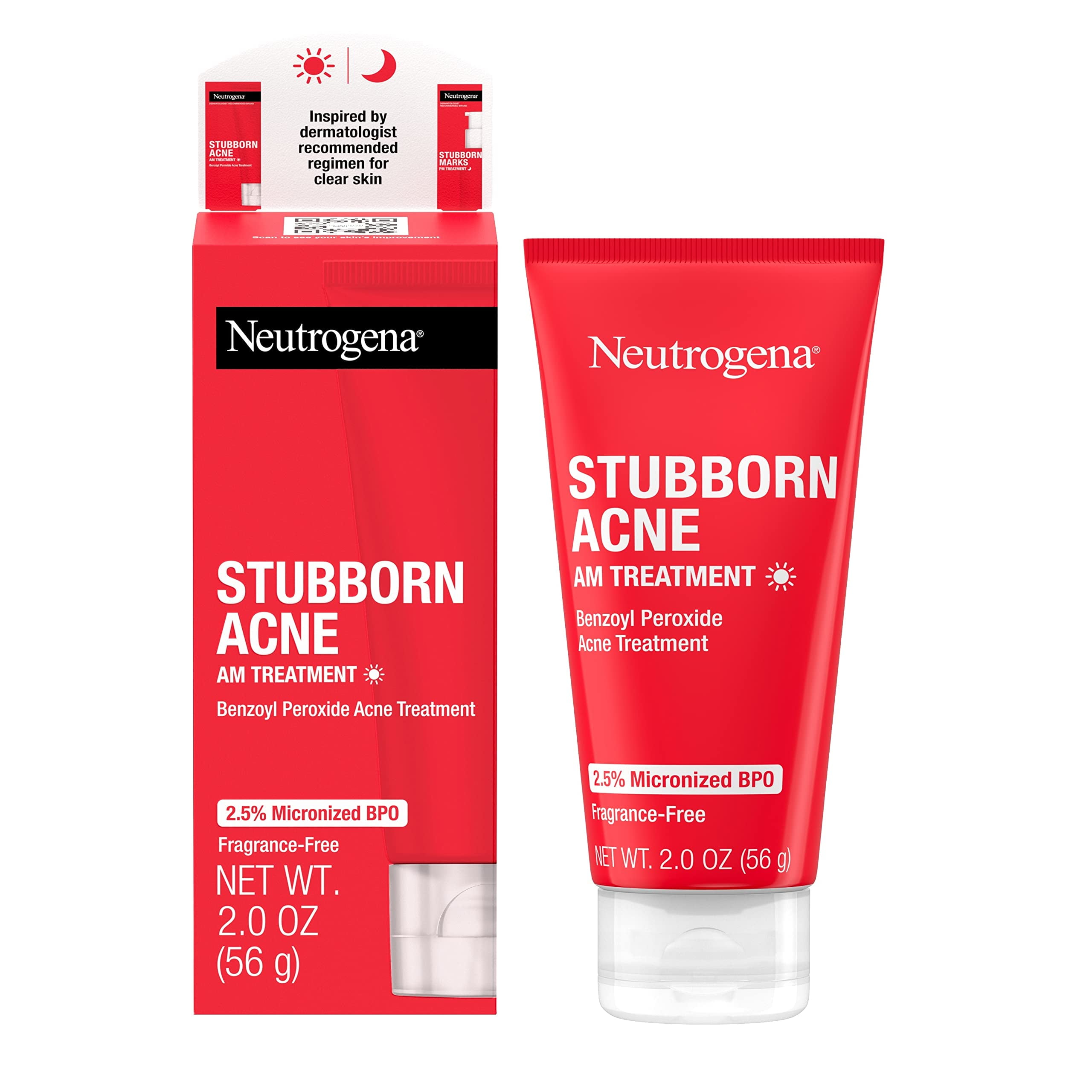 Pack of 2 - Neutrogena Stubborn Acne Am Face Treatment With 2.5% ...