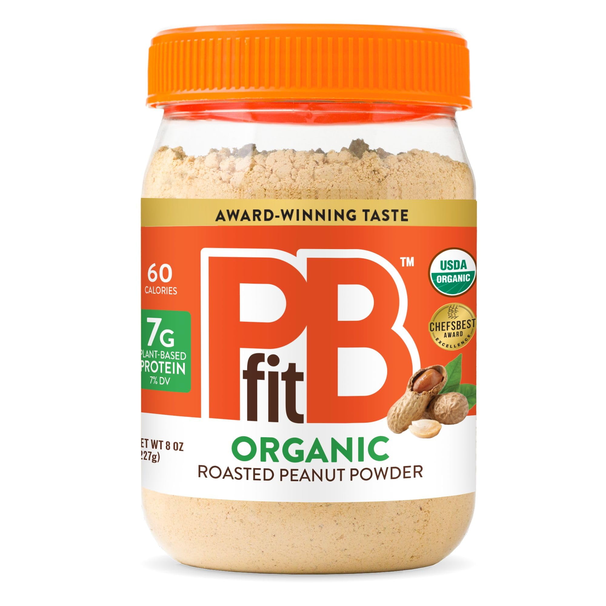 Pack of 2 PBfit 8 Ounce Organic Peanut Butter Powder, Powdered Peanut ...