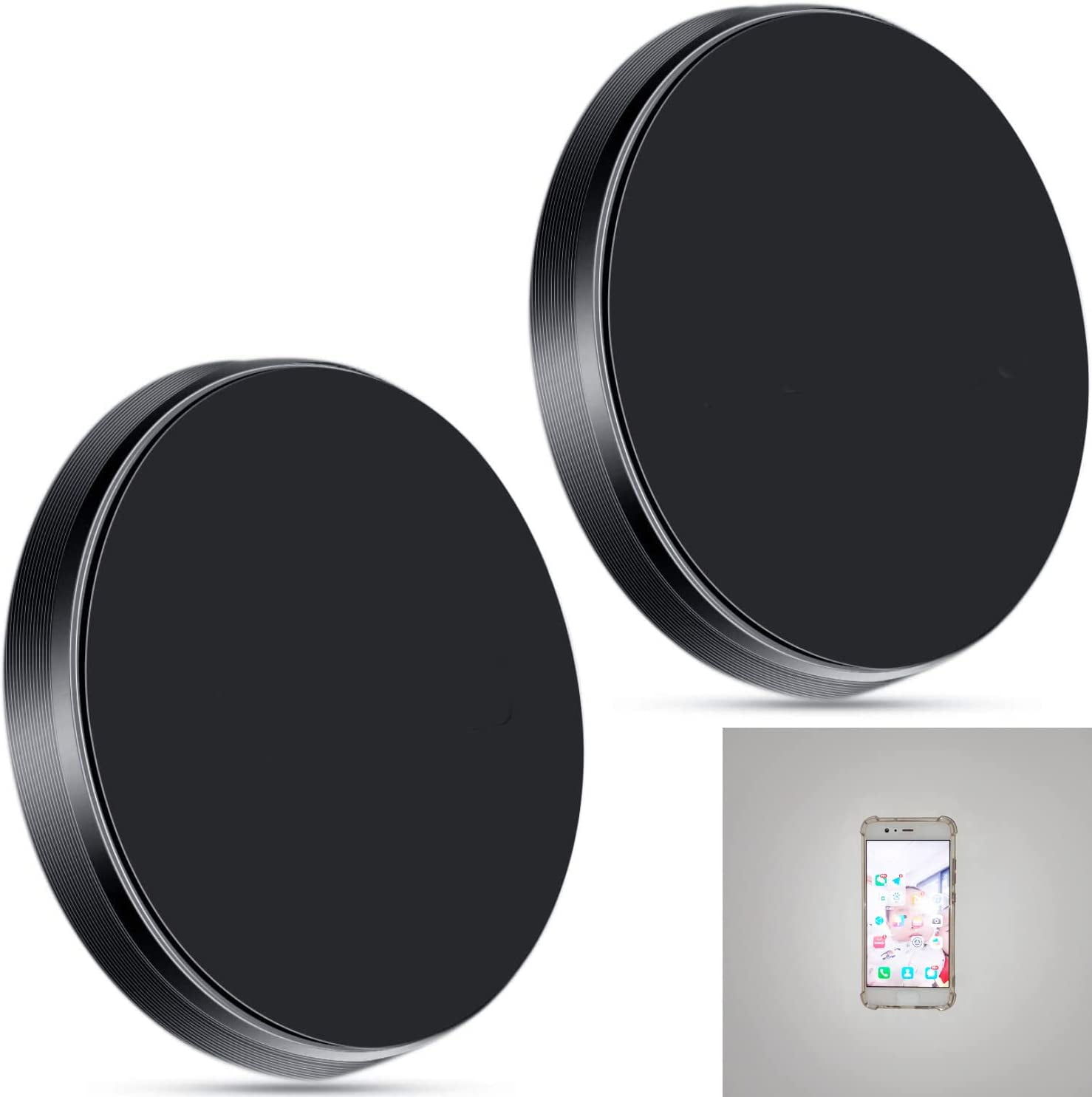 Pack of 2 Phone Magnet Wall Mounted, Large Size Magnetic Phone ...
