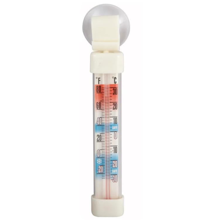 Pack of 2 Refrigerator and Freezer Thermometer with Suction Cups ...